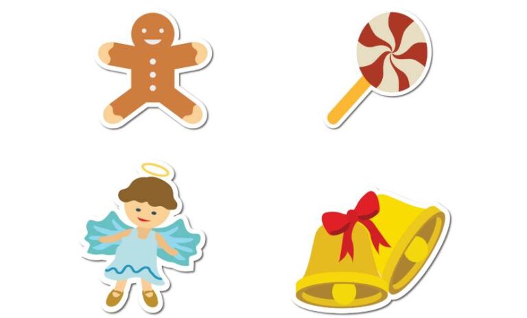 Lindos stickers navideños para imprimir gratis - Diseño e impresión